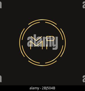 Initial MP letter Logo Design vector Template. Abstract Letter MP logo Design Stock Vector Image ...