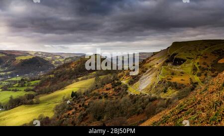 View from the panorama Llangollen looking towards the UNESCO heritage ...
