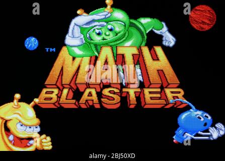 Math Blaster - Sega Genesis Mega Drive - Editorial use only Stock Photo ...