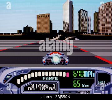 Out Run 2019 - Sega Genesis Mega Drive - Editorial use only Stock Photo ...