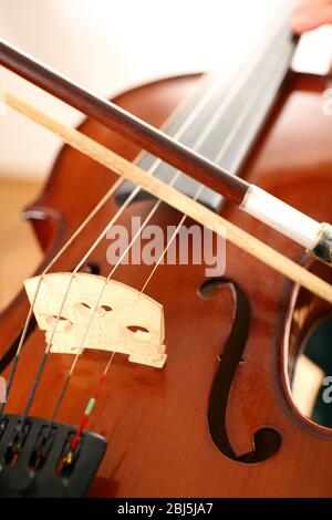 Close up view on violin's play Stock Photo - Alamy