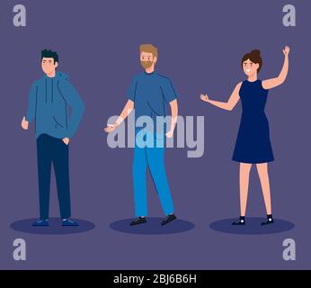 beautiful people together avatar characters Stock Vector Image & Art ...