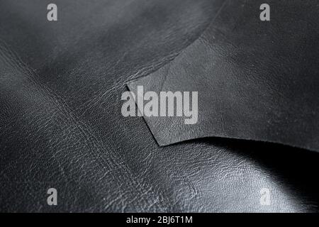 Grey leather front and wrong side texture background Stock Photo - Alamy