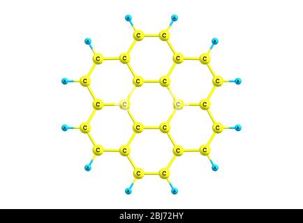 Coronene (superbenzene) is a polycyclic aromatic hydrocarbon comprising ...