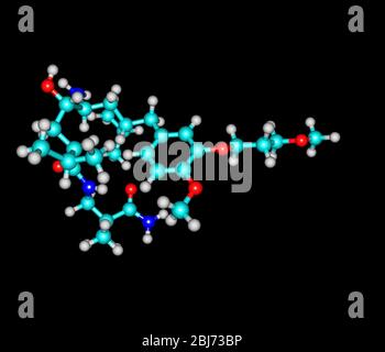 Molecular model of the antihypertensive drug Aliskiren (Tekturna or ...