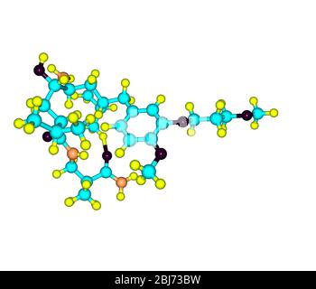 Molecular model of the antihypertensive drug Aliskiren (Tekturna or ...