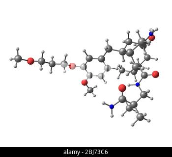 Molecular model of the antihypertensive drug Aliskiren (Tekturna or ...