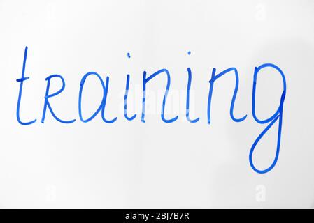 Word Training written on the flipchart Stock Photo - Alamy