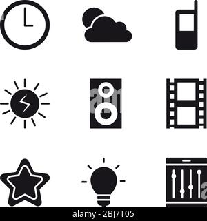 cellphone and cloud over white background, vector illustration Stock ...