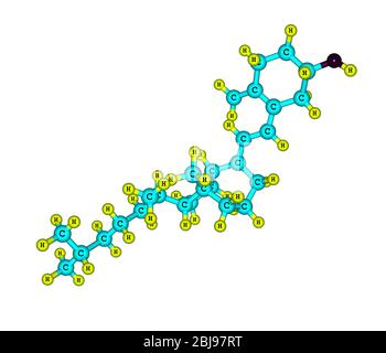 Calcitriol, molecular model Stock Photo - Alamy