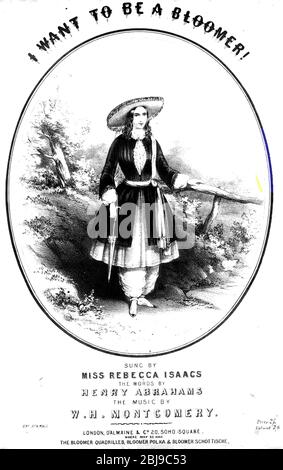 AMELIA BLOOMER (1818-1894) American newspaper proprietor and suffrage ...