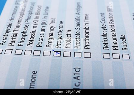 Laboratory test prescription Stock Photo - Alamy
