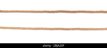 Two parallel ropes isolated on white Stock Photo - Alamy