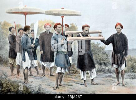 Punishment of the Cangue Stock Photo - Alamy