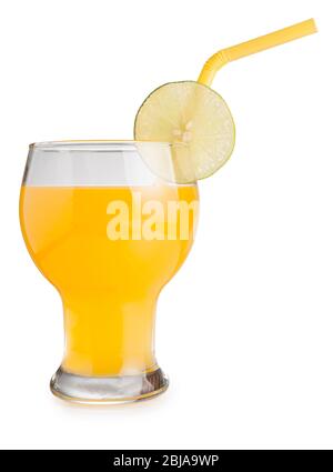 welcome drink orange juice isolated on white background Stock Photo - Alamy