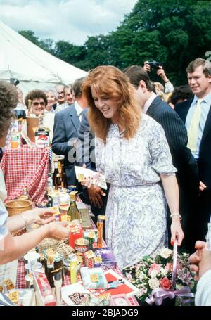 PRINCE ANDREW AND SARAH FERGUSON AT DUMMER 1984 Stock Photo - Alamy