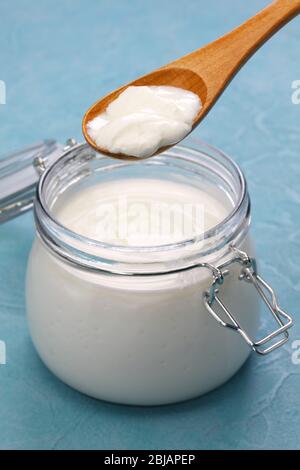 how to make kefir yogurt, finished Stock Photo - Alamy