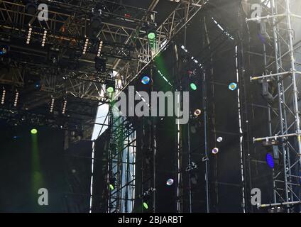 Open air stage illuminations Stock Photo - Alamy