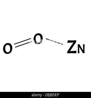 Zinc oxide is a molecular chemical formula. Zinc infographics. Vector ...
