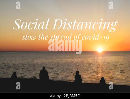 Social distancing. Inspirational motivational quote. Vector ...