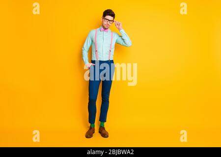 Photo of stunning woman wear cool street style fashionable khaki warm ...