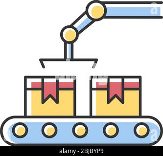 Production line RGB color icon Stock Vector Image & Art - Alamy
