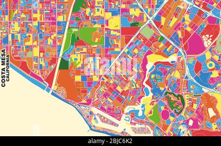 Mesa map. Detailed map of Mesa city administrative area. Cityscape ...