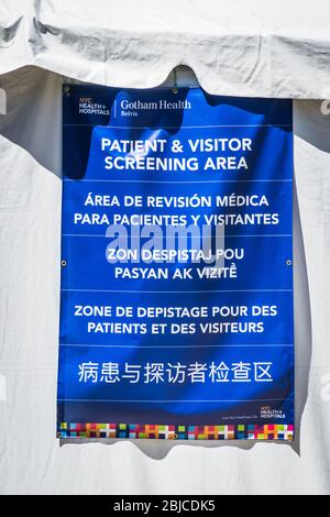 Bronx, United States. 28th Apr, 2020. NYC Health and Hospital/Gotham ...