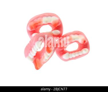 Sweet jelly jaws on white background Stock Photo - Alamy