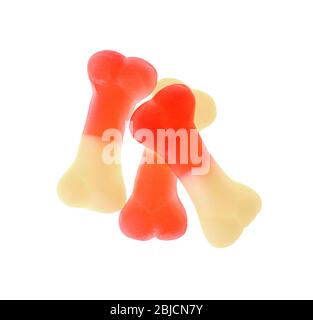 Sweet jelly bones on white background Stock Photo - Alamy