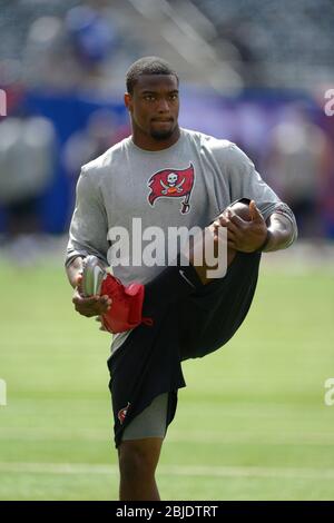 Tampa Bay Buccaneers running back Bucky Irving (7) drops the ball ...