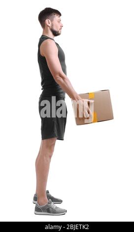 Incorrect Box Lifting Posture. Heavy Weight Lift Incorrect Box Lifting ...