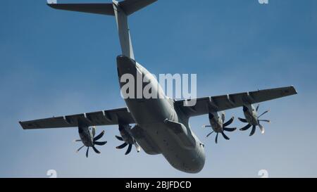 RAF C130 Hercules transport aircraft at Lydd International Airport in ...