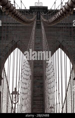 Details of Brooklyn Bridge, New York City, New York, USA Stock Photo ...