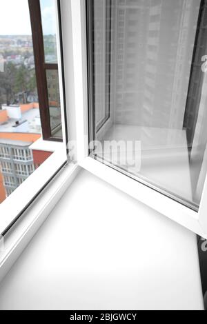 Modern window sill, close up Stock Photo - Alamy