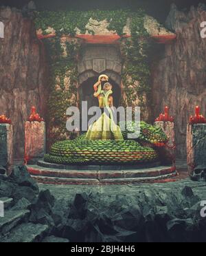 3d illustration - Python Snake With Green Screen Background Stock Photo ...