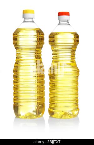 Bottles of cooking oil, isolated on white Stock Photo - Alamy
