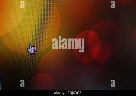 Mouse cursor on screen, closeup Stock Photo - Alamy