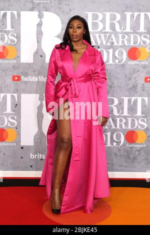 Rapper Ms Banks on the red carpet arrivals board during the AIM ...