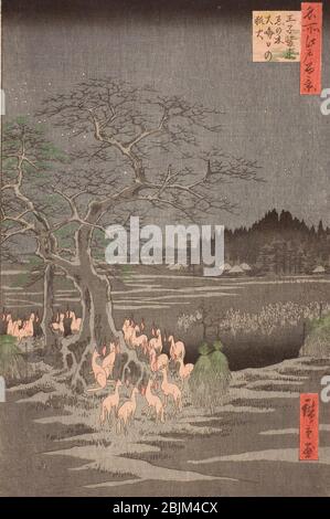 Utagawa Hiroshige. Fox Fires on New Year's Eve at the Changing Tree in ...