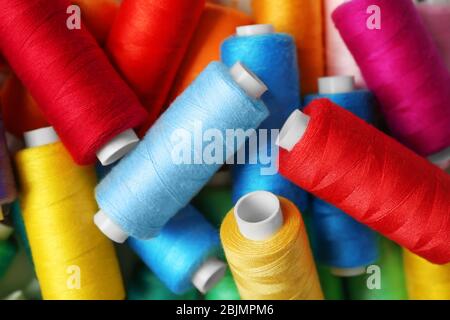 Many colorful threads, closeup Stock Photo - Alamy