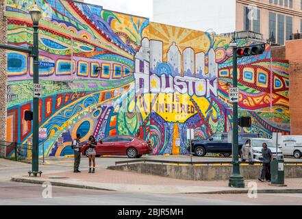 houston is inspiring street art in downtown houston texas Stock Photo ...