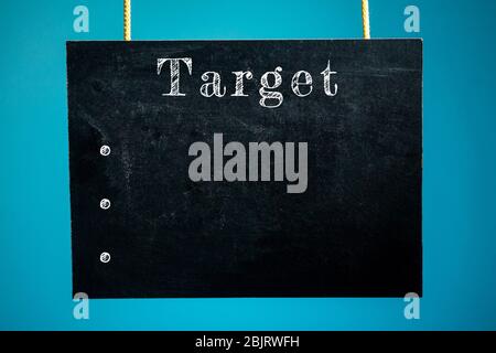 Market target on grunge background Stock Photo - Alamy