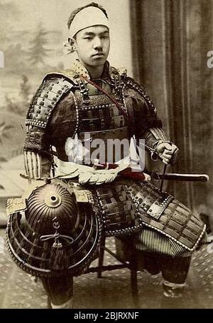 Samurai on vintage photograph from 19th centuary Stock Photo - Alamy