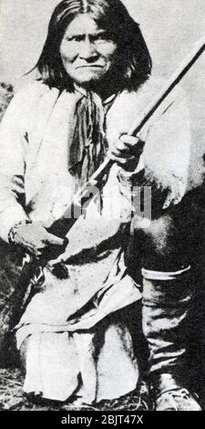 Geronimo, Native American leader of the Chiricahua Apache Stock Photo ...