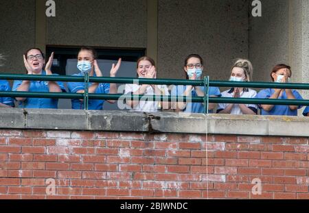 Coleraine, Northern Ireland. 30th Apr 2020.Doctors nurses staff and supporters of the NHS ...