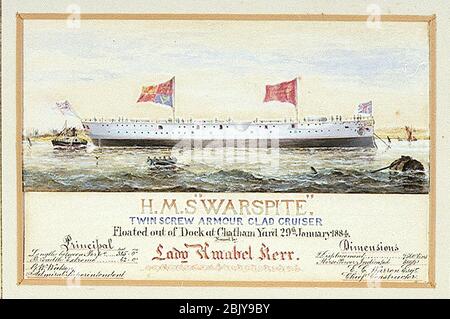Hms Warspite 1884 Stock Photo Alamy