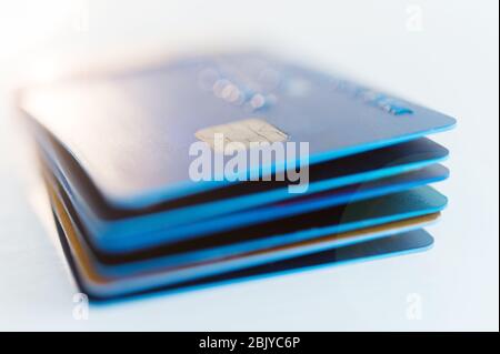 close up of Stack of Credit Cards Stock Photo - Alamy