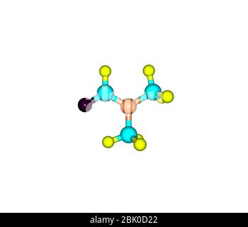 Dimethylformamide (DMF) chemical solvent molecule. Skeletal formula ...