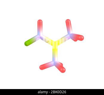 Dimethylformamide (DMF) chemical solvent molecule. Stylized skeletal ...